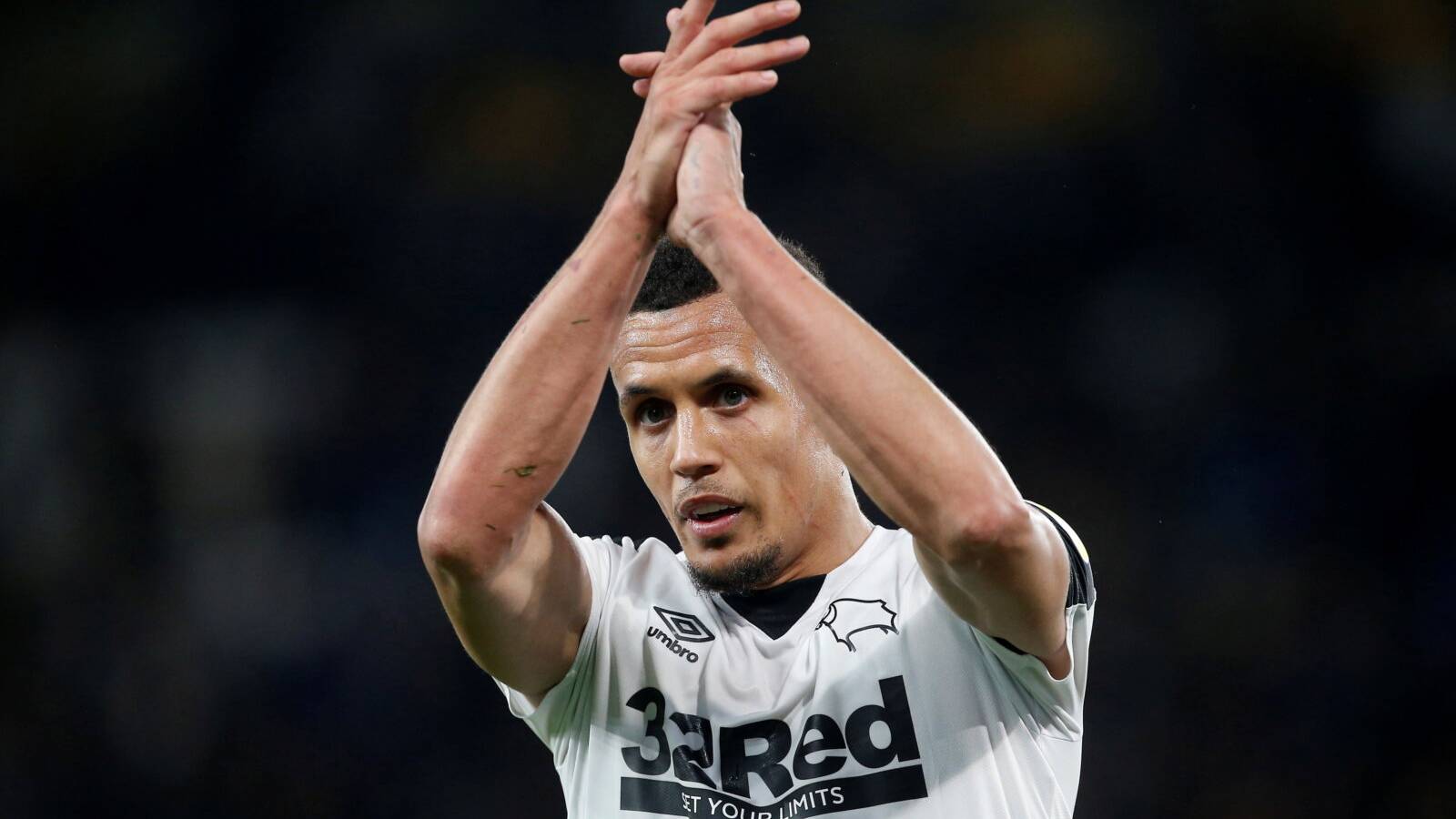 Ravel Morrison reacts to Derby County's dramatic win at Stoke
