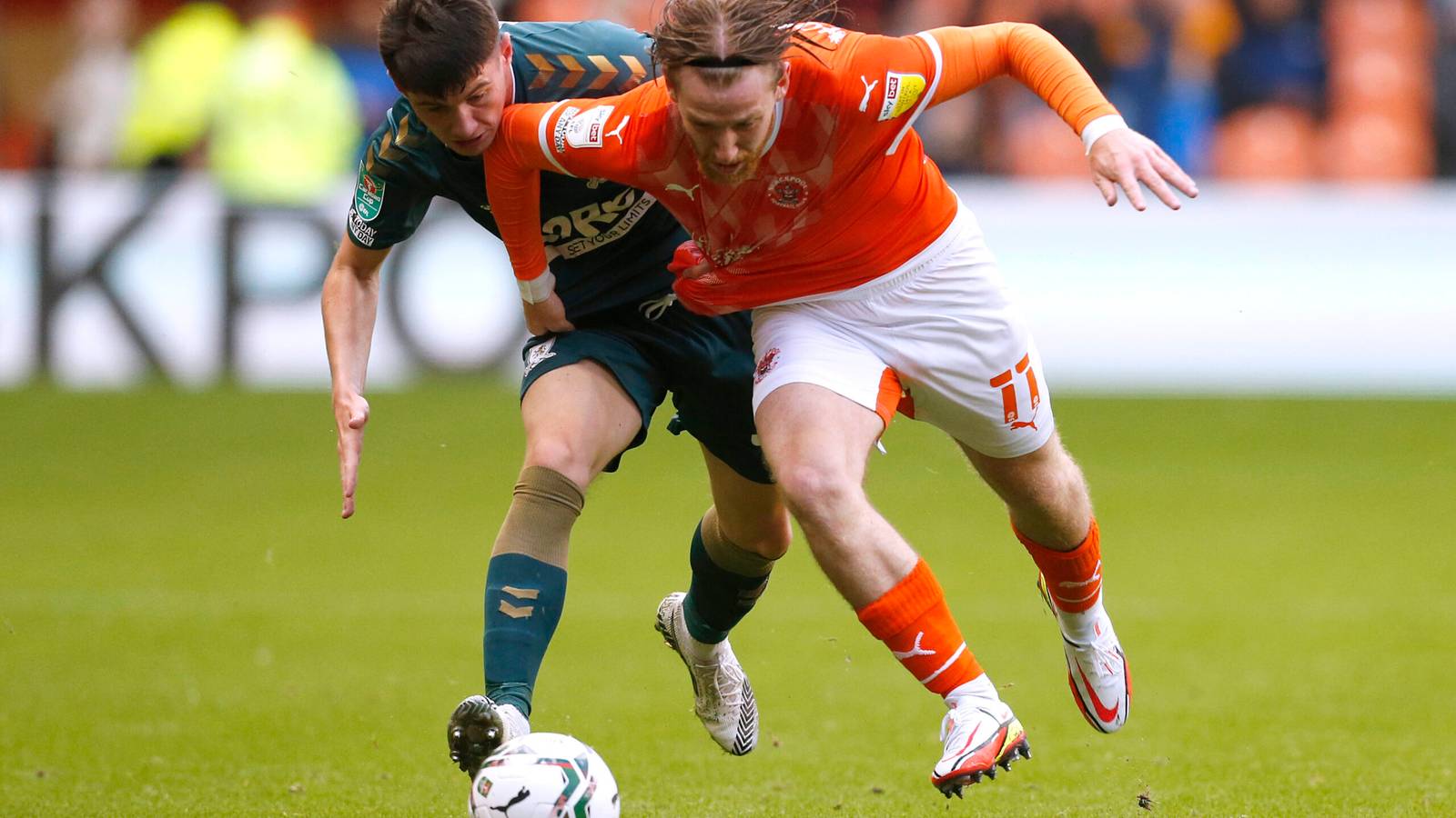 Josh Bowler reacts after sealing Blackpool return from Nottingham Forest