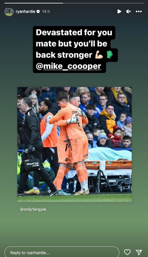 Ryan Hardie sends message to Mike Cooper after significant Plymouth ...