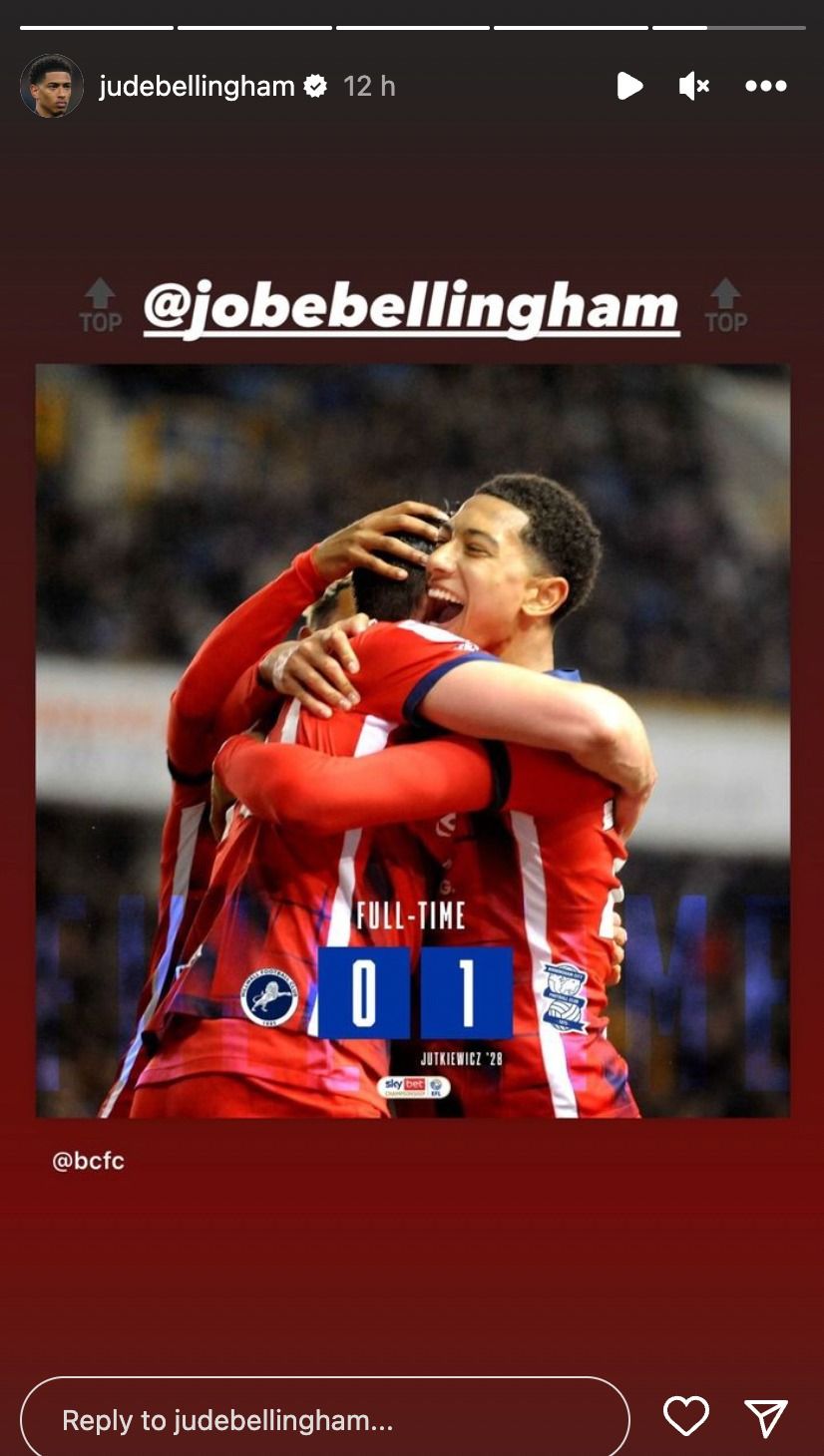 Jude Bellingham reacts to Jobe Bellingham current influence at ...