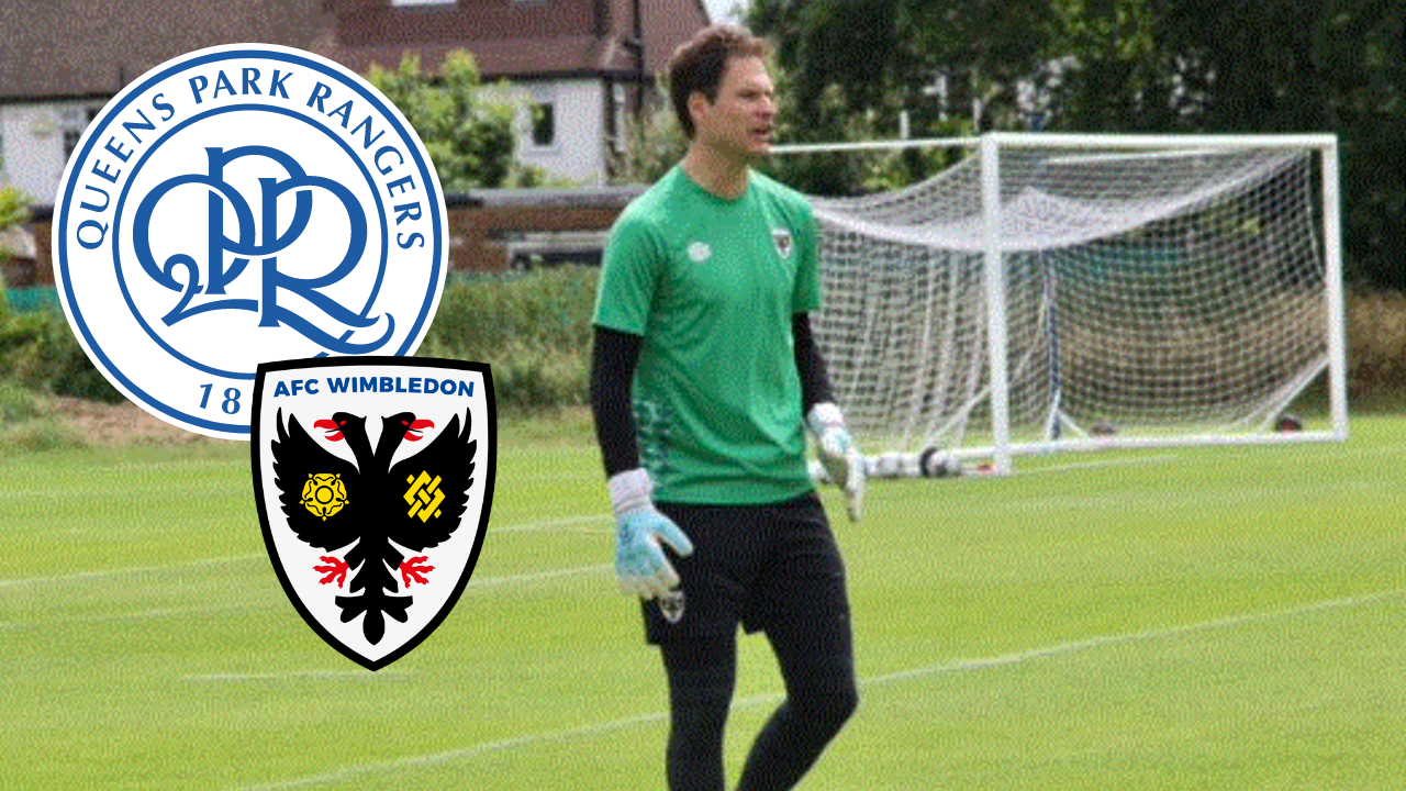 QPR target Asmir Begovic trains with AFC Wimbledon