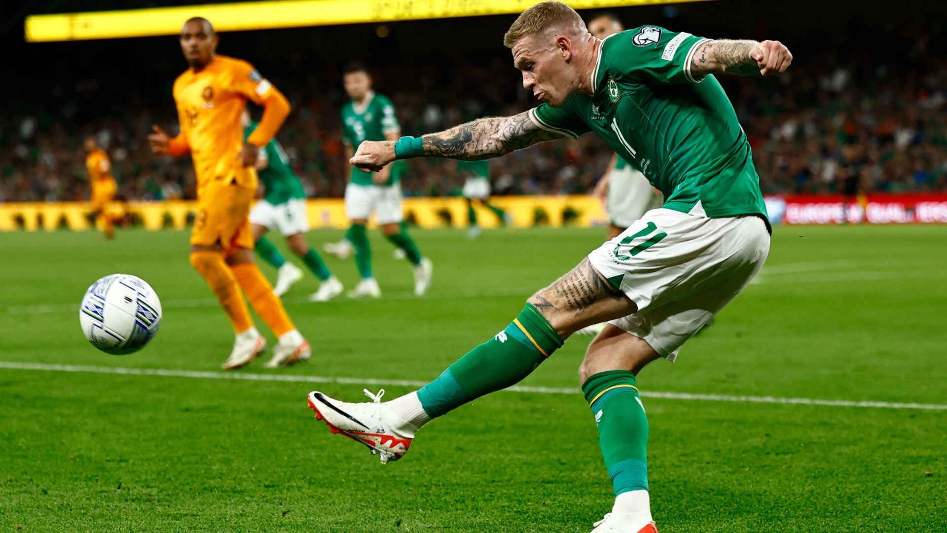 James McClean reacts to Ian Evatt incident following Wigan 1-0 Bolton