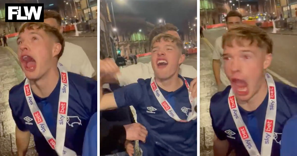 Footage emerges of Derby County star Liam Thompson dressed in full kit on night out