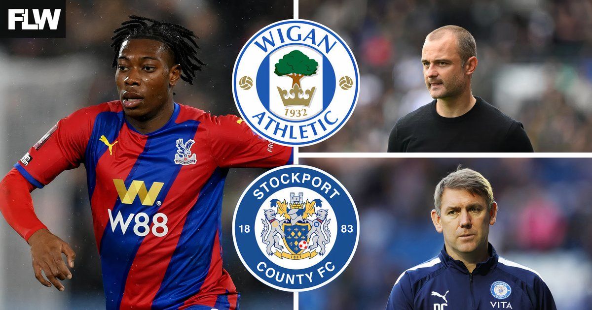 Wigan Athletic and Stockport County battling for Crystal Palace left ...
