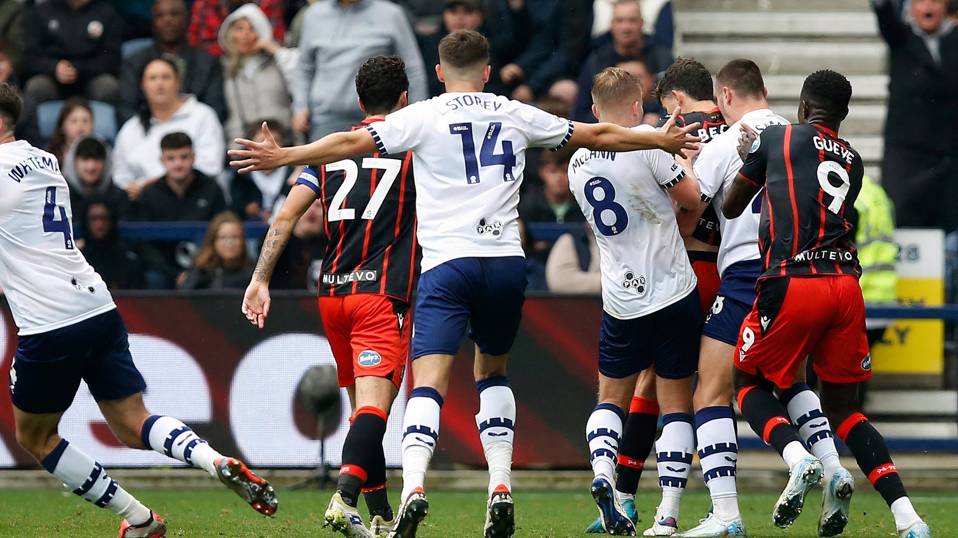 Dermot Gallagher reacts to alleged bite from Preston's Milutin Osmajic