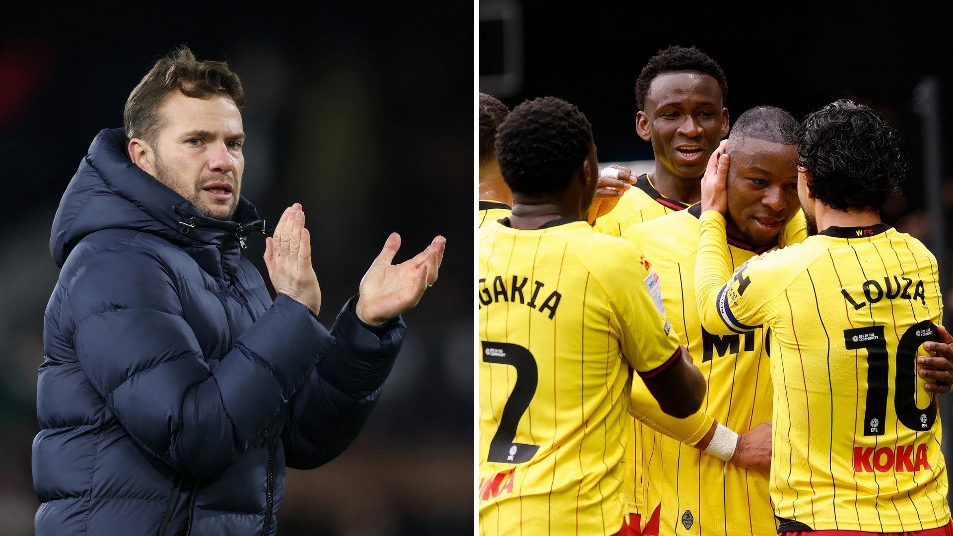Watford FC: Tom Cleverley celebration footage 2-0 Luton Town win