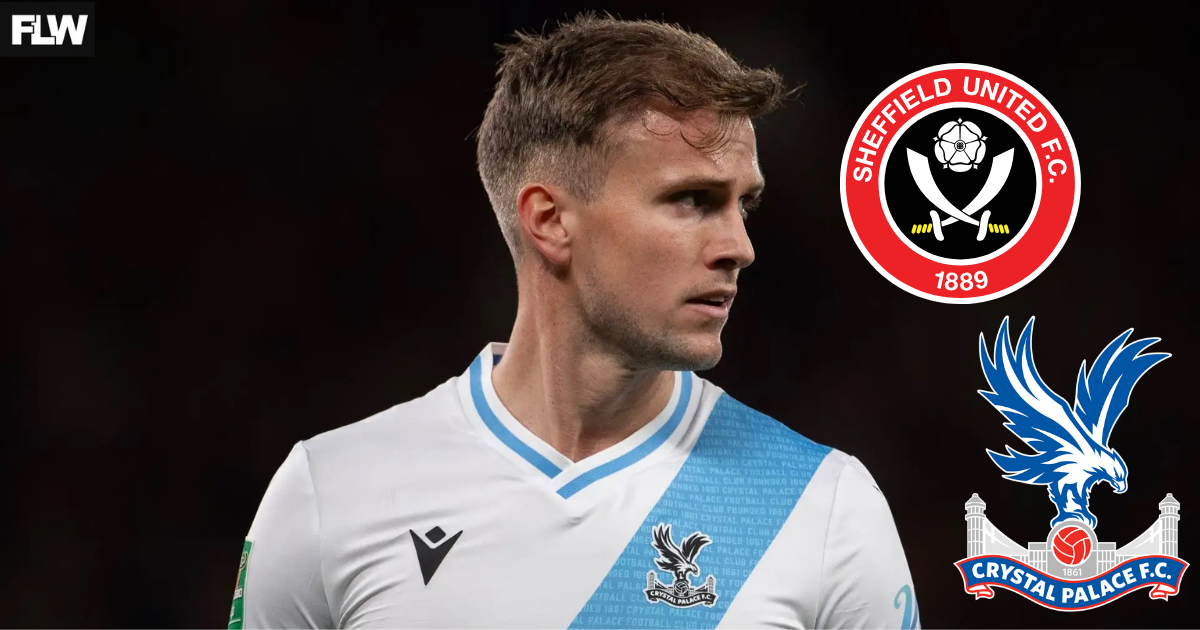 Sheffield United closing in Crystal Palace's Rob Holding after Dunne ...