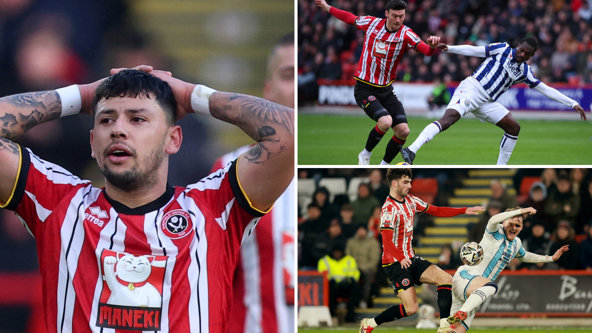 Sheffield United closing in Crystal Palace's Rob Holding after Dunne, Tanganga blows