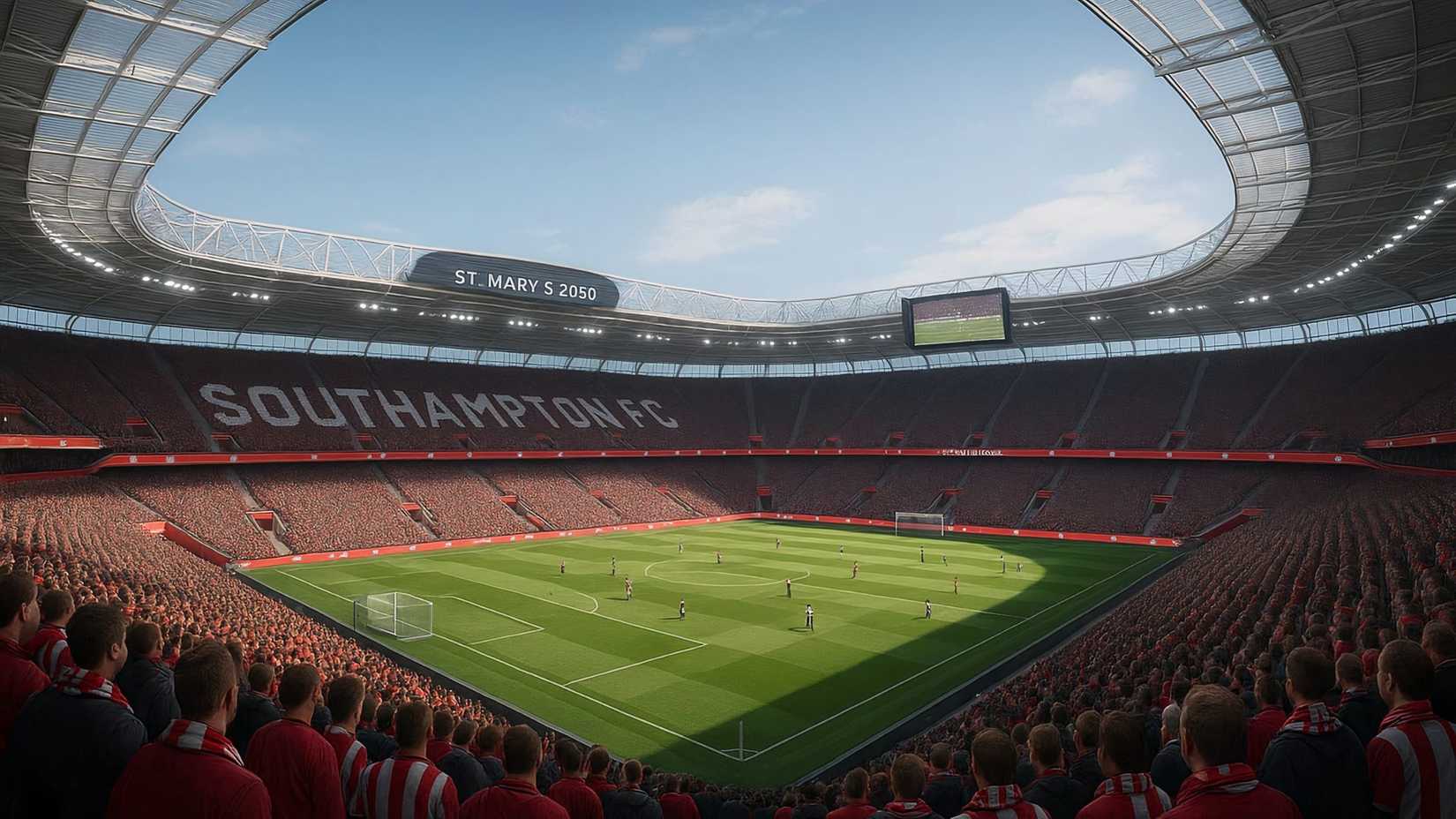 What AI thinks Southampton FC stadium St Mary's will look like by 2050