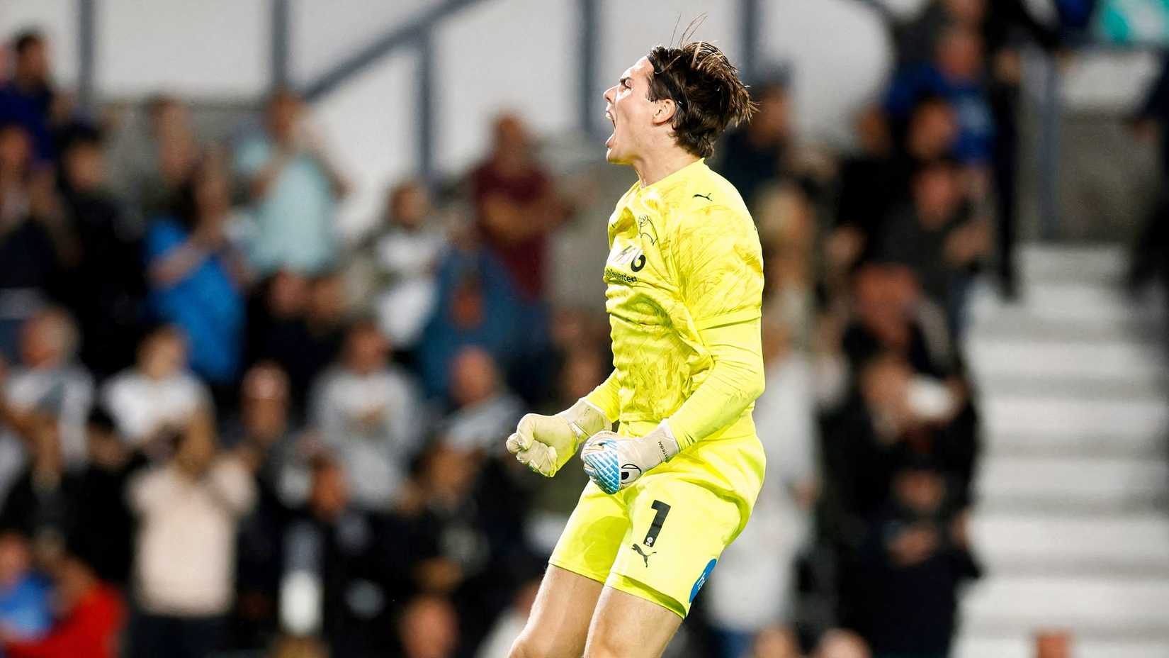 How Derby County's Jacob Widell Zetterstrom reacted to Brentford ...