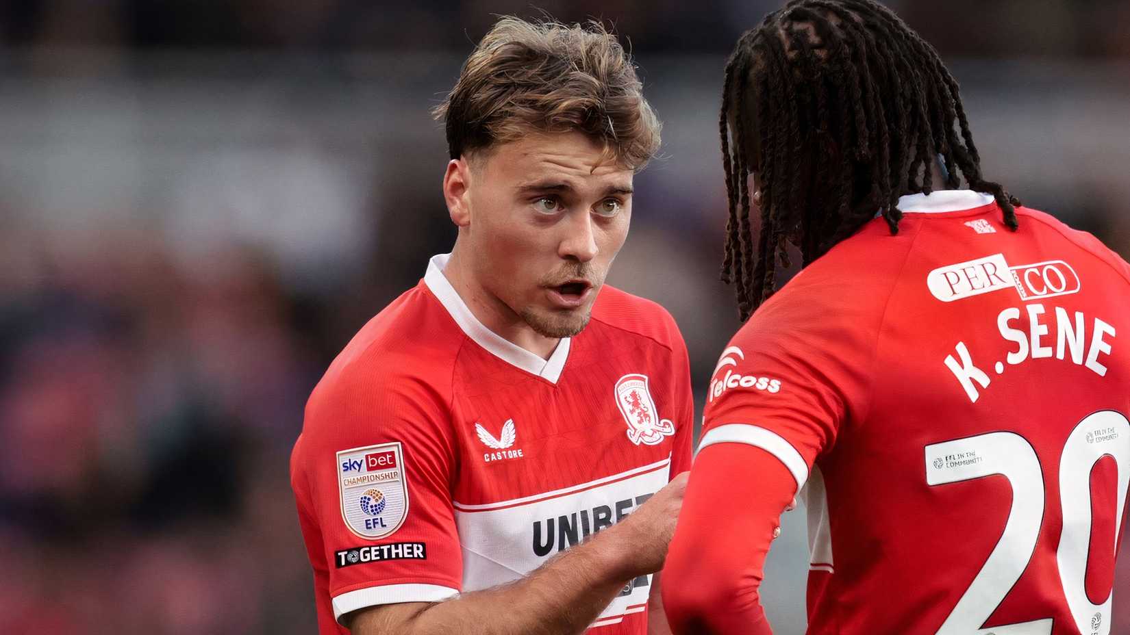 Middlesbrough star Tommy Conway left in stitches as Aidan Morris ...