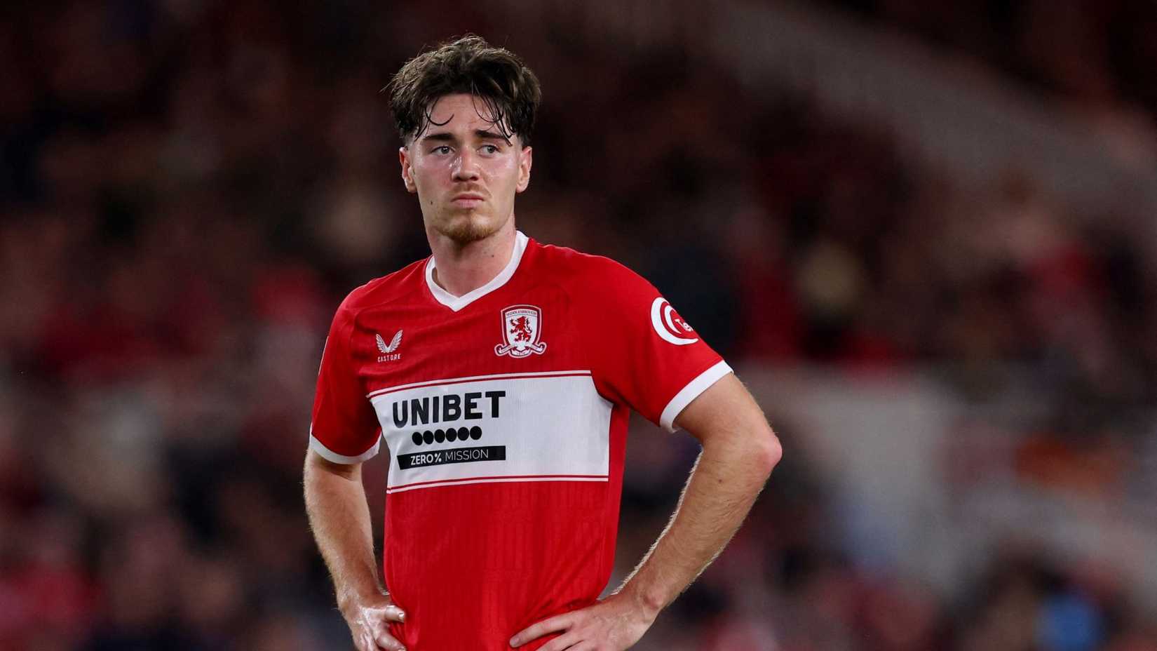 Hayden Hackney reacts as Aidan Morris breaks Middlesbrough silence
