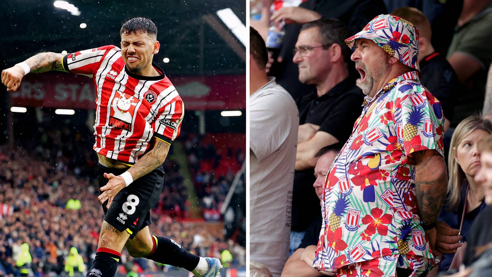 Footage of what Gus Hamer did after Sheffield United scored v Stoke ...