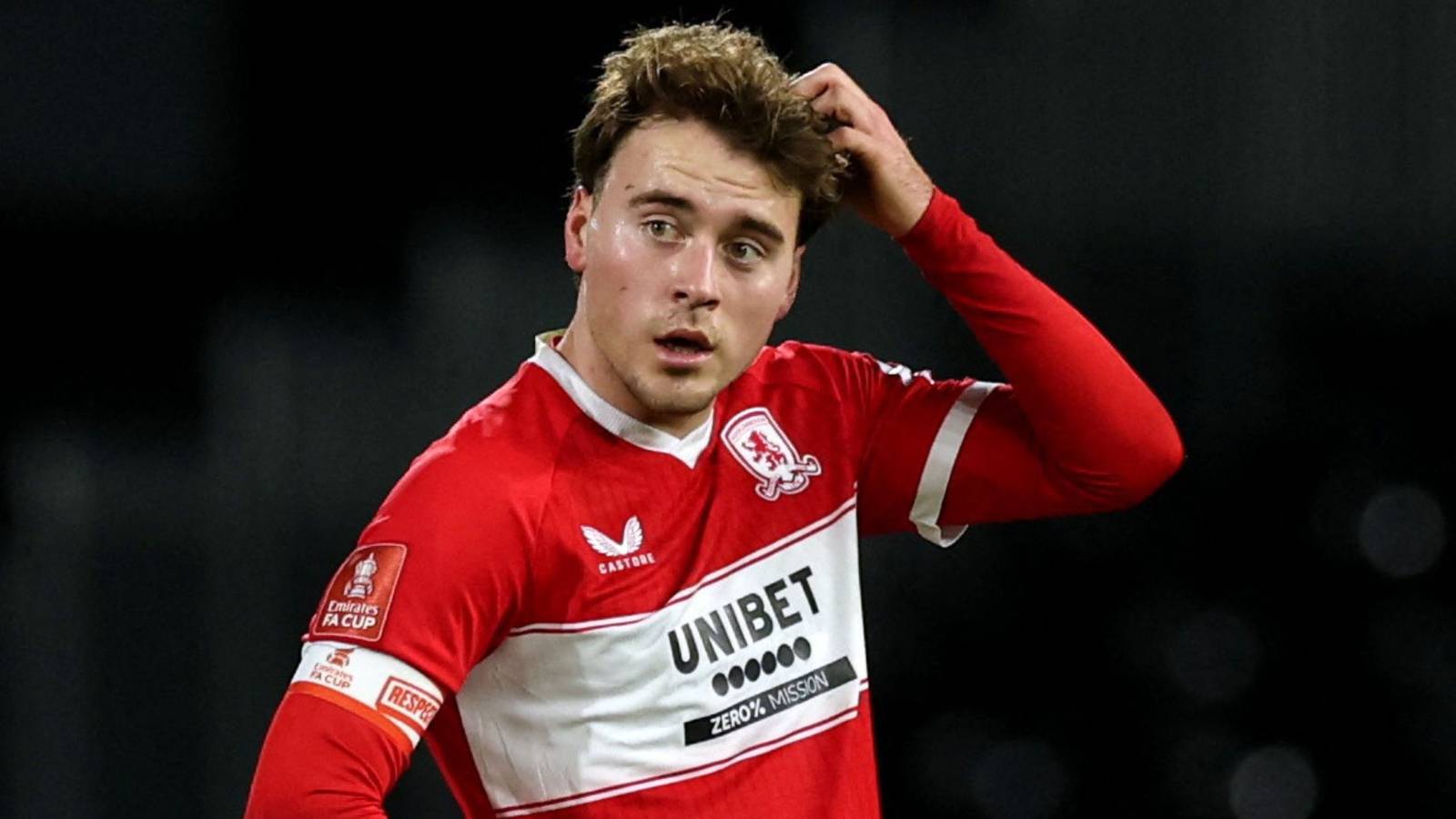 Hayden Hackney reacts as Aidan Morris breaks Middlesbrough silence